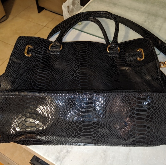 Michael Kors | Bags | Michael Kors Hamilton Python Embossed Leather ...